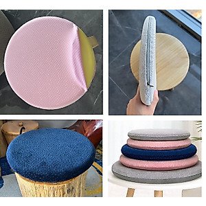 Round Stool Cushion Memory Foam Round Chair Cushion/ Seat Cushion Anti-Slip Soft Round Chair Pad ( Color : Light Gray , Size : 28cm(11inch) )