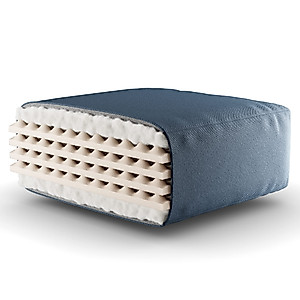 Royal Sleep Products by The Futon Factory 8 inch Foam Futon Mattress - Solid Navy Cover - Queen Size - CertiPUR Certified Foams - Made in USA - (Frame not Included)