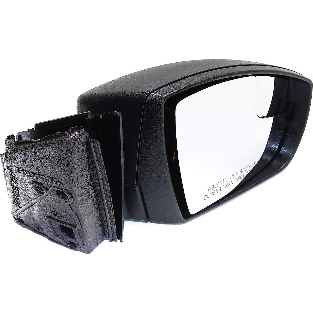 Kool Vue Passenger Side Power Non-Heated Mirror for Ford Focus 2012-2014 With Spotter Glass; Without Signal Light & Puddle Lamp Textured Sedan