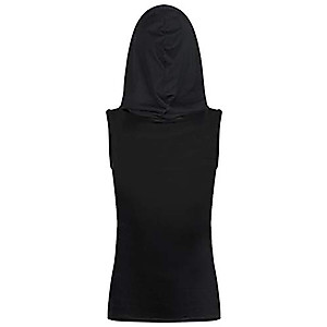 Ainuno Skeleton Shirt Skull Hoodie for Women Teen Girls Funny Halloween Shirts Costume Top with Mask Tshirts White Skeleton Printed Sleeveless Hoodie Pullover Sweatshirt Cute Tee,Skull Skeleton L