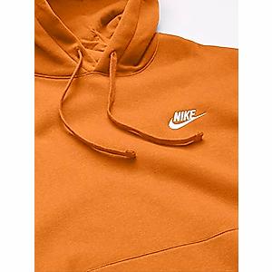 Nike Men's Sportswear Club Pullover Hoodie, Soft Hoodie for Men with Kangaroo Pocket, Kumquat/Kumquat/White, X-Large