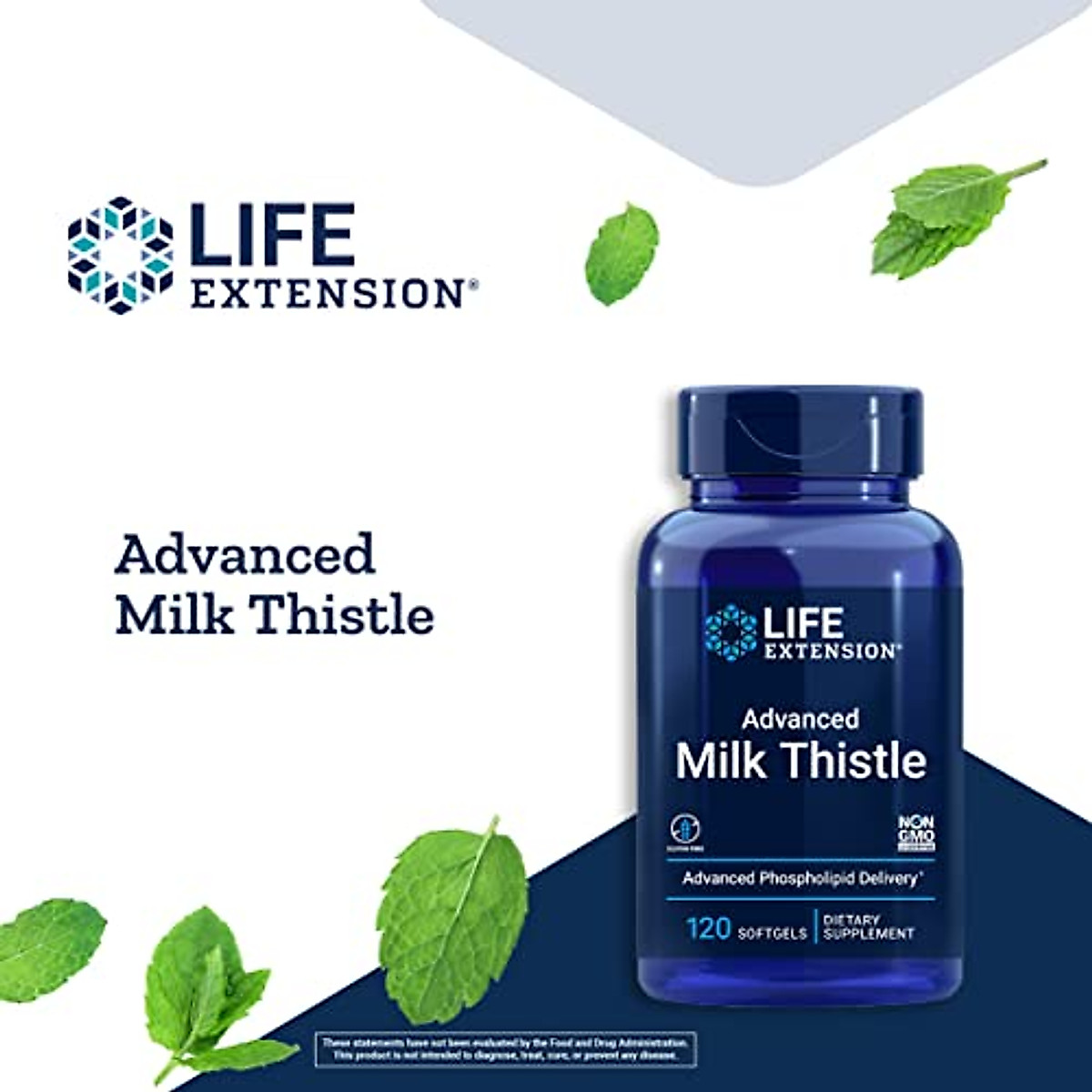 Life Extension Advanced Milk Thistle - With Silybin, Phosphatidylcholine and other Phospholipid - For Liver, Kidney Health & Detox - Non-GMO, Gluten-Free -120 Softgels