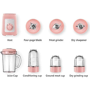 Multifunctional Blender Stainless Steel Blades, 3 Speed Control With Pulse, Overheat Protection, Crusher, chopper, coffee grinder smoothie maker 22000 rpm 1150ml jar,blue,c,blue,a ZJ666