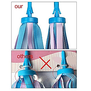 PLATT Kid's Bicycle Handlebar Streamers Colorful Ribbons Tassel for Girls Boys Bicycle Handlebar Scooter Handgrip (Purple 1Pair)