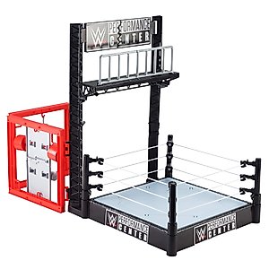 Mattel WWE Wrekkin’ Performance Center Playset with Gym, Breakable Accessories, Collapsible Scaffolding, Breakaway Sign, Collapsible Ring & Easy Reassembly