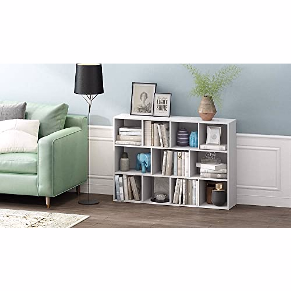 Furinno Luder Bookcase / Book / Storage , 11-Cube, White