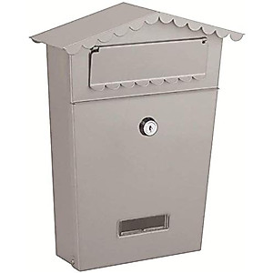Mailboxes Letter Boxes Letter Box Rust-Proof and Weather-Proof Vertical Wall-Mounted Modern Simple Mailbox Outdoor Mailbox (Color : Silver, Size : Free Size)