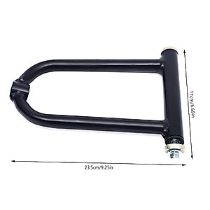 CHUNILLE Suspension Swing Arm Assembly Metal Suspension Swing Arm Upper/Lower Steering Knuckle Spindle Suspension+Shock For ATV Go Kart (340mm)