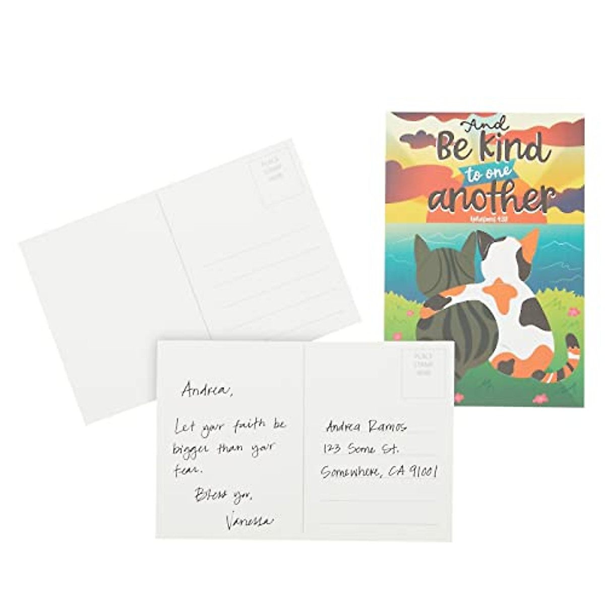 Faithful Finds Motivational and Inspirational Religious Postcards (4 x 6 In, 40 Count)