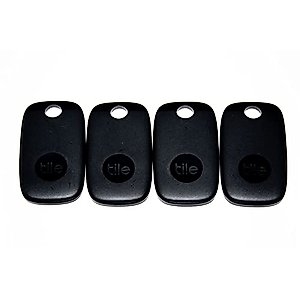 Tile Pro (2022) 4-Pack. Powerful Bluetooth Tracker, Keys Finder and Item Locator for Keys, Bags, and More; Up to 400 ft Range. Water-Resistant. Phone Finder. iOS and Android Compatible.