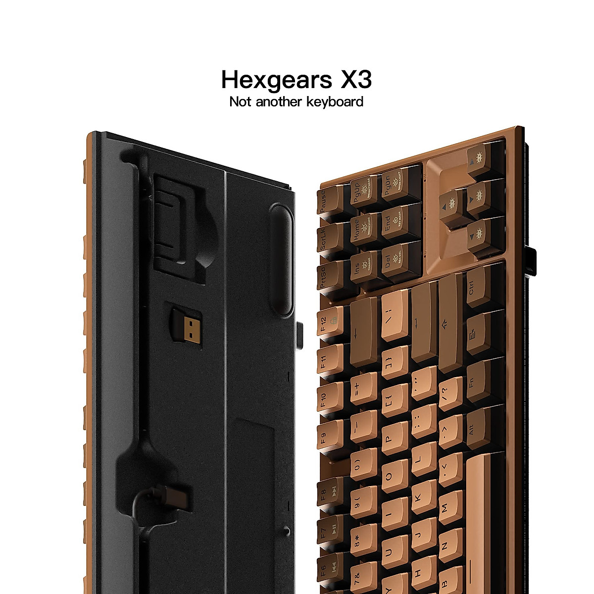 Hexgears X3 Wireless Mechanical Keyboard TKL 87 Keys, Kailh Box 3.0 Red Switch, Ergonomic, N-Key Rollover, Backlit Gaming Keyboard with Wrist Rest for PC/Tablet/PS/Xbox/Mac/Laptop