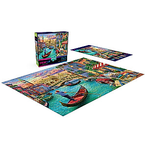 Buffalo Games - Sights of Venice - 750 Piece Jigsaw Puzzle, Blue