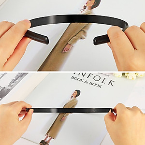 Hicarer 30 Pack Plastic Hair Headband 10 mm Plain No Teeth DIY Hair Bands Plain Headbands for Girl and Woman (Black)