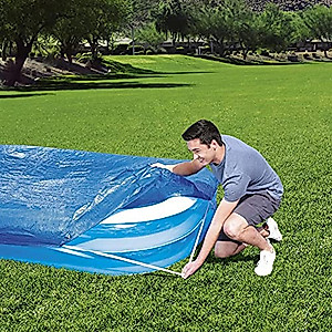 Plcnn Swimming Pool Cover Rectangular, 10x6ft Inflatable Pool Cover for Above Ground Outdoor Swimming Pool Waterproof Shade Cloth for Garden Family Pools Protector