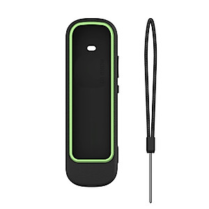 SIKAI Protective Case for ROKU Voice Remote Pro, for Roku Ultra 2020/2019 Remote, Shockproof Silicone Cover for Roku Ultra 4800R 4670R RCS01R Voice Remote Pro Anti-Lost with Loop (Black-Glow Green)
