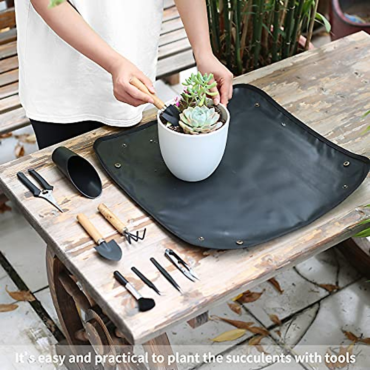 11Pcs Succulent Tools,Mini Garden Tools,Succulent Watering Bottle as Plant Accessories,Succulent Gardending Hand Tools Kit for Seedling Soil,Caring Succulent,Houseplent,Gifts for Woman (No Flowerpot)