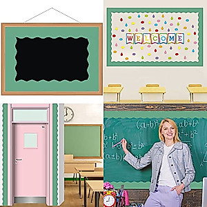 Eucalyptus Green Bulletin Board Border Scalloped Border Trim for Classroom 52ft One Roll