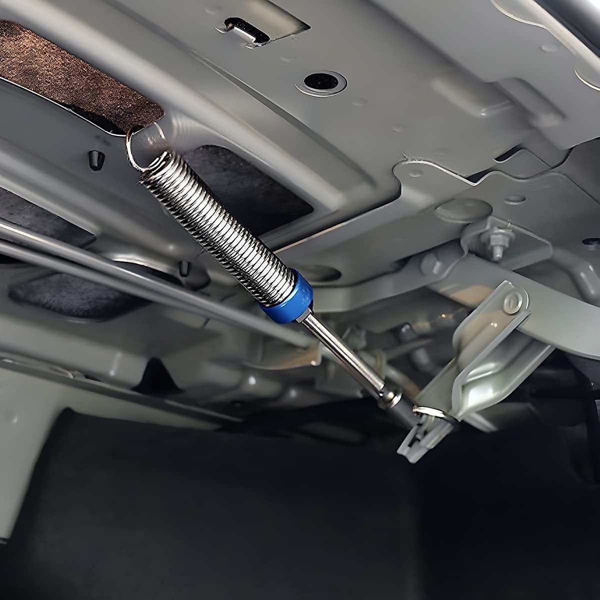 Car Trunk Lid Metal Spring, 2pcs Adjustable Auto Car Trunk Boot Lid, Automatic Lifting Spring Device, Stainless Steel Universal Lifter Accessory Open Tool for Remote-Controlled Auto Lid