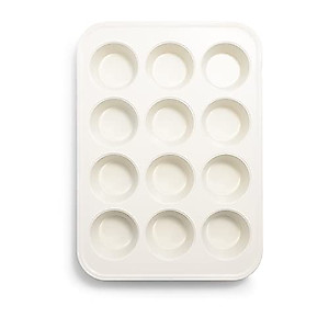 GreenLife Bakeware Healthy Ceramic Nonstick, 12 Cup Muffin and Cupcake Baking Pan, PFAS-Free, Turquoise