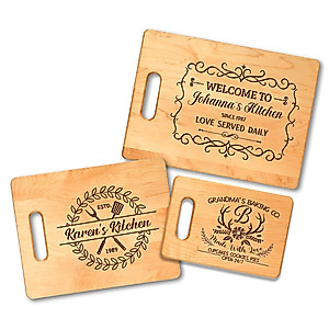 Custom Cutting Boards for Couple Personalized Husband Wife Cutting Board Bamboo Cutting Boards Wood Engraved