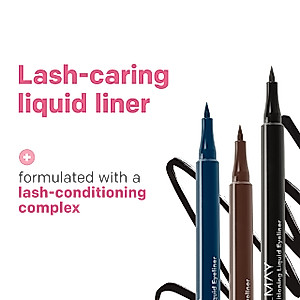 Almay Conditioning Liquid Eyeliner, Longwearing, Waterproof, Hydrating, 20 Brown, 0.03 fl oz.