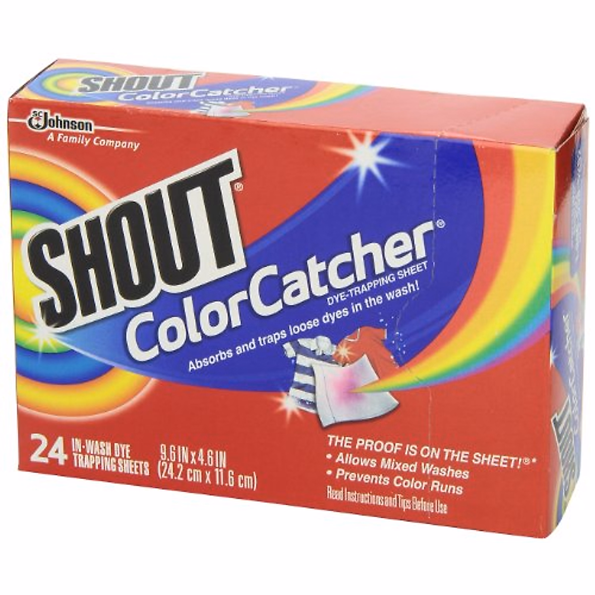 Shout Color Catcher Sheets for Laundry, Maintains Clothes Original Colors, 24 Count