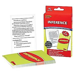 Edupress Reading Comprehension Practice Cards, Inference, Red Level (EP63063) Medium