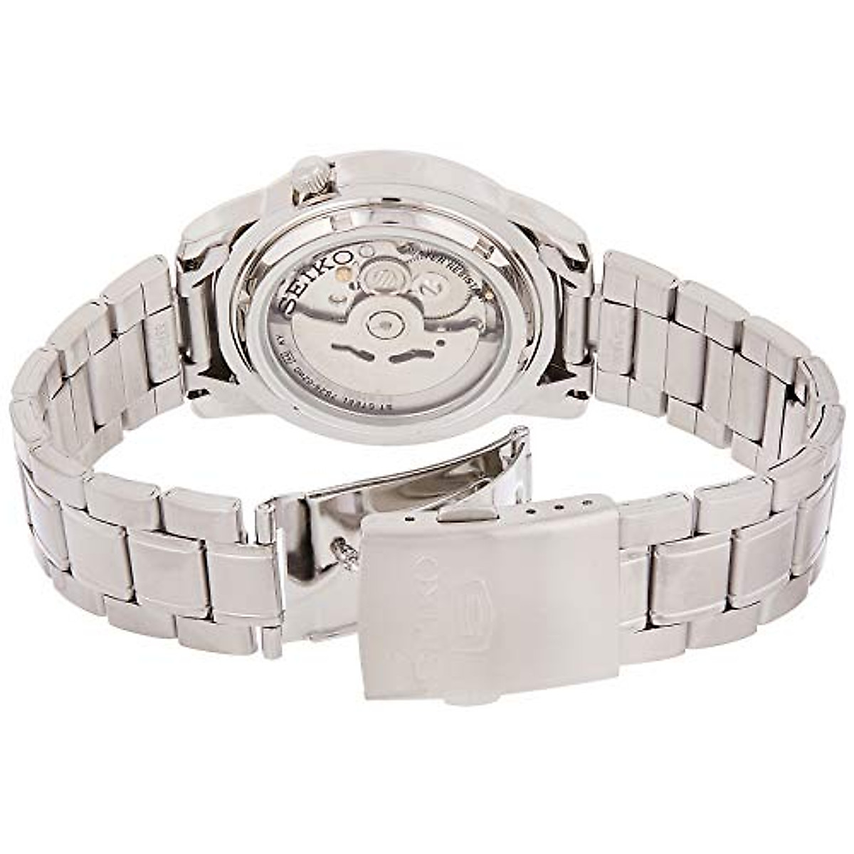 SEIKO Men's SNKK25 5 Stainless Steel White Dial Watch