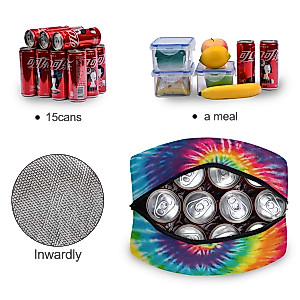 AUUXVA Lunch Box Bag, Abstract Swirl Tie Dye Rainbow Insulated Lunchbox Cooler Lunch Container Portable Tote Bag Handbag for Women Men Boy Girl