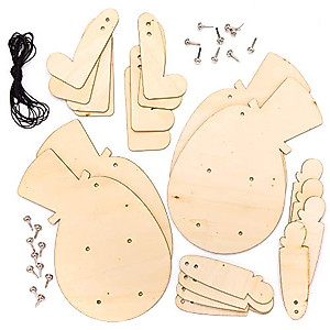 Baker Ross AT446 Easter Egg Man Wooden Puppet Kits - Pack of 4, Story Telling, Woodcraft Painting for Kids, Great for Art Parties, Schools and Festive Crafting Activities