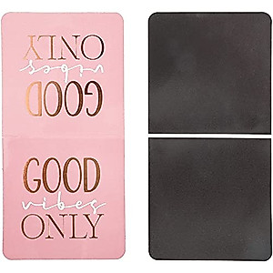 Magnetic Bookmarks with Inspirational Quotes, Rose Gold Foil Page Clips (12 Pieces)