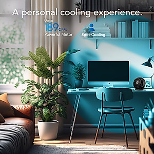 Vornado SPHERE Personal Fan, Small Desktop Globe Fan, Adjustable Fan with Electric Plug In, Quiet Fan for Bedside, Table Top, and Desk