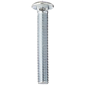 Steel Carriage Bolt, Grade 5, Zinc Plated Finish, Square Neck, Round Head, Meets ASME B18.5/SAE J429, 1-3/4" Length, Fully Threaded, 1/2"-13 UNC Threads (Pack of 10)