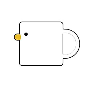 PURROOM Cute Duck Coffee Mug, Handmade Glaze Chick Cup, Safety Ceramic Milk Latte Mugs, 14oz Cute Tea Cup. Best Gifts For Coffee & Mug Collector.