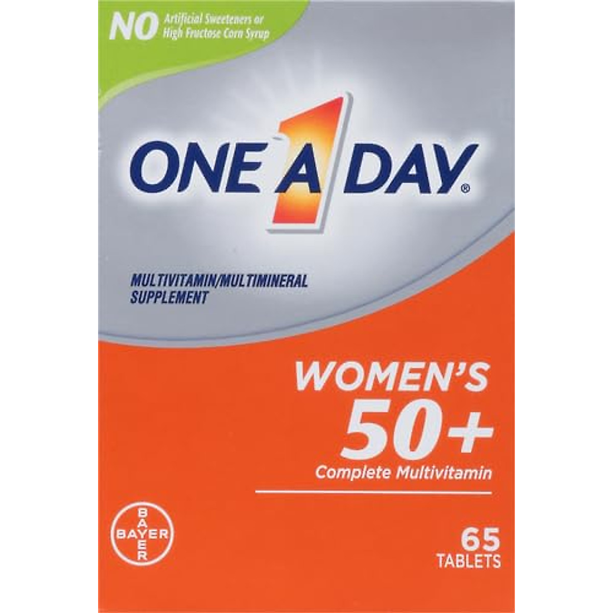ONE A DAY Women’s 50+ Healthy Advantage Multivitamins, Supplement with Vitamins A, C, E, B1, B2, B6, B12, D and Calcium, Tablet, 65 Count