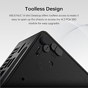 ASUS NUC 14 Pro Mini PC, Intel 6-Core Processor(Up to 4.7 GHz), 16GB DDR5 RAM, 2TB SSD, HDMI 2.1 Dual 4K Display, 2.5G Ethernet, 2X Thunderbolt 4, Wi-Fi 6 & Bluetooth, Windows 11 Pro, Black