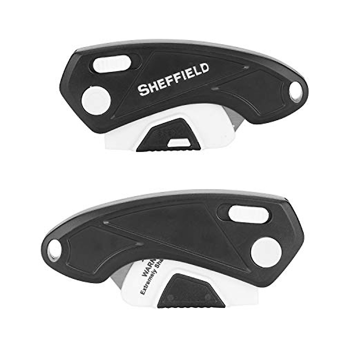 Sheffield 1282 Gadget Folding Lock Back Utility Knife, Compact Box Cutter with Lock Back Release and Quick-Change Mechanism, Heavy Duty Cardboard Cutter