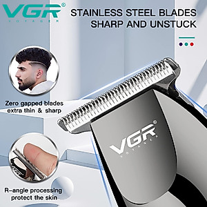 VGR Mens Hair Clippers Professional Hair Beard Trimmer 6 Level Adjustment, Electric Clippers Haircut Cutter Shaver with Household for Men, Kids, Pet Suitable for Home Daily Use 6 in 1 USB Charging