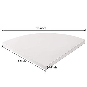 Suwimut Set of 3 Corner Mounting Shelf, Rustic Wood Floating Wall Mounted Storage Shelf with White Finish for Living Room, Bedroom, Bathroom, Kitchen, Office