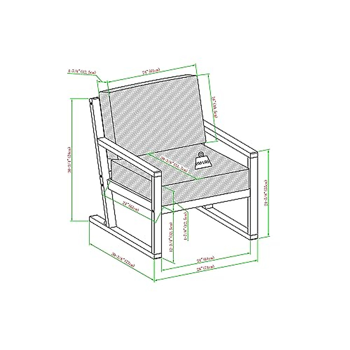 Walker Edison Dekian Outdoor Chairs, Natural