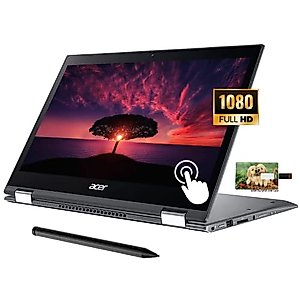 New Acer Spin 5 2-in-1 Convertible Laptop, 13.3 inch FHD Touchscreen, Intel Core i7-8565U, Windows 10 Pro, 16GB RAM 512GB SSD,32GB Durlyfish USB Card
