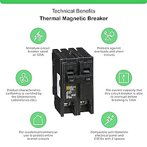 Square D - HOM2125CP Homeline 125-Amp Two-Pole Circuit Breaker