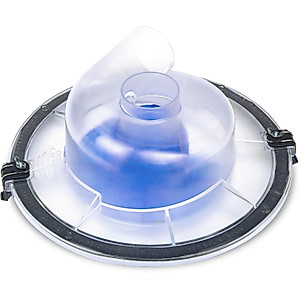 Oneida Dust Deputy Low-Pro Deluxe Lid Dust Separator Kit With See-Through 5 Gallon Clear Bucket & Casters For Wet/Dry Vacuums - Made In USA