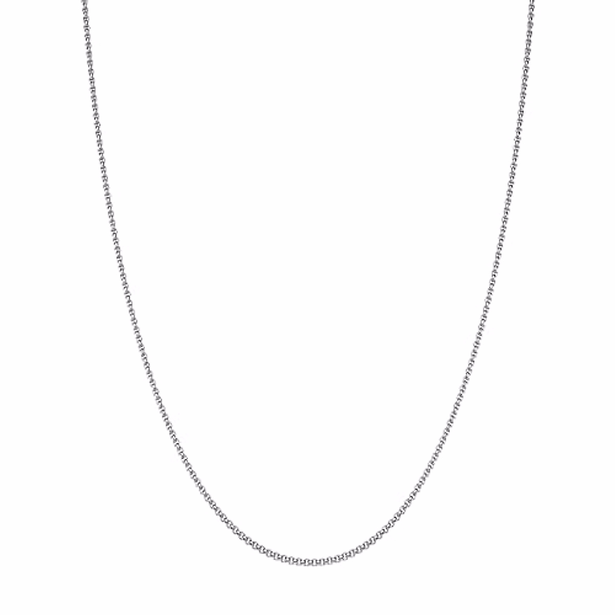 nometo Silver Necklace for men 2.5mm Box Chain 925 Sterling Silver Clasp Box Chain Silver Chain for men 16/18/20/22/24/26/28/30 Inches(16)