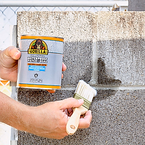 Gorilla Waterproof Patch & Seal Liquid Rubber Sealant, Crystal Clear, 16oz (Pack of 1)