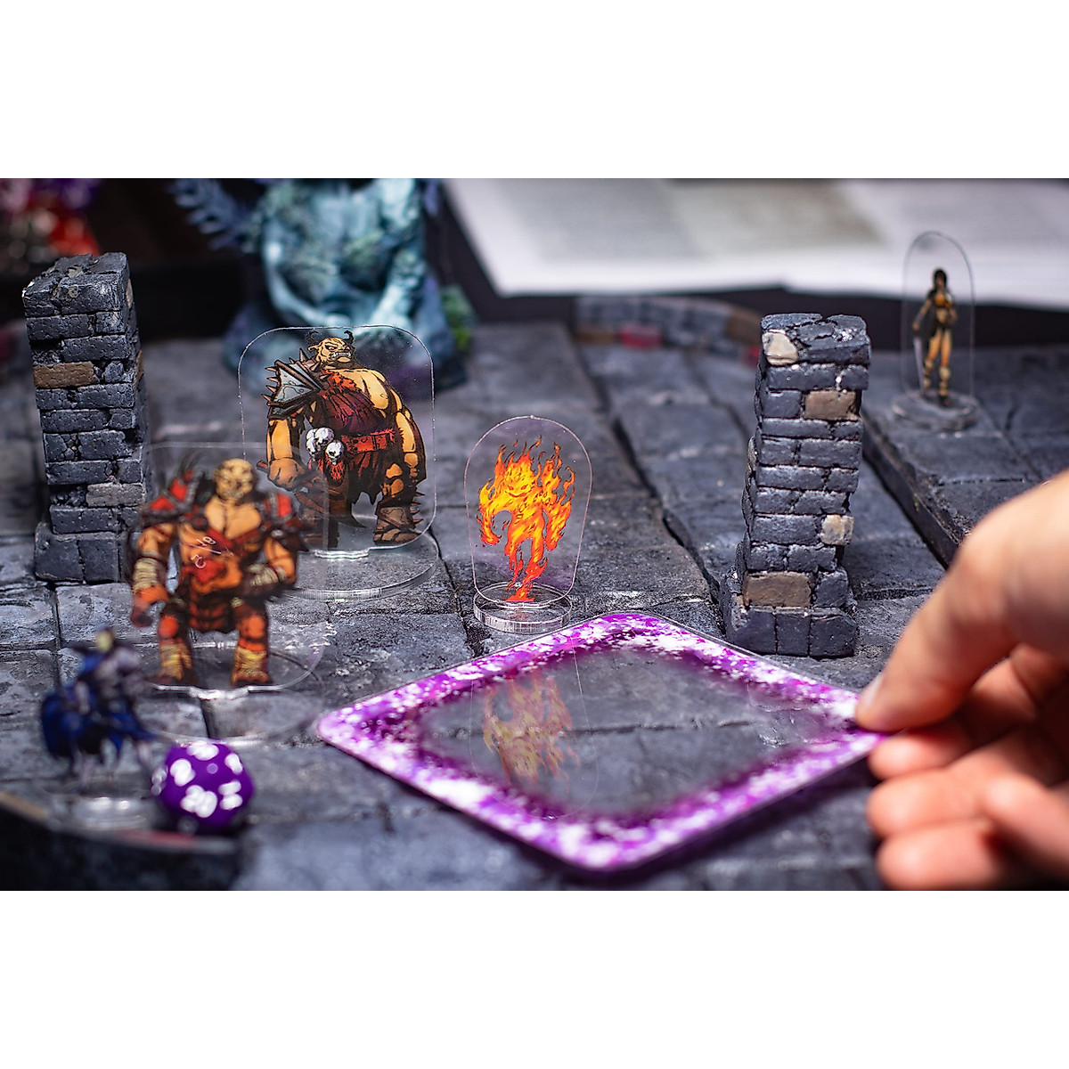 Arcknight Spell Effects Templates for D&D 5E; 24pc Markers for AOE Spells with Reference; Condition, Buff, and Summon Tokens; for DND Pathfinder TTRPG