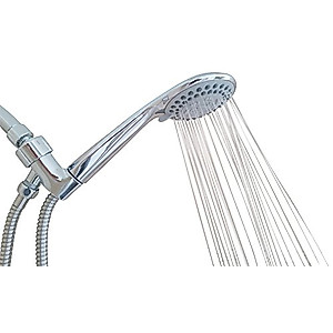 Shower Head - Handheld Rainfall High Pressure and Flow with Removable Water Restrictor – Powerful/Detachable Hand Held Chrome ShowerHead for Best Rain Massage and Relaxation