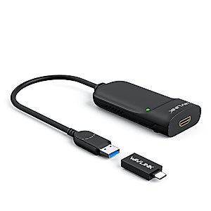 WAVLINK USB 3.0 to HDMI Universal Video Adapter, Displaylink Chips Supports up to 6 Monitor displays, Compatible with Windows, MacOS, Ubuntu 20.04,22.04,LTS, ChromeOS-Upgrade Version