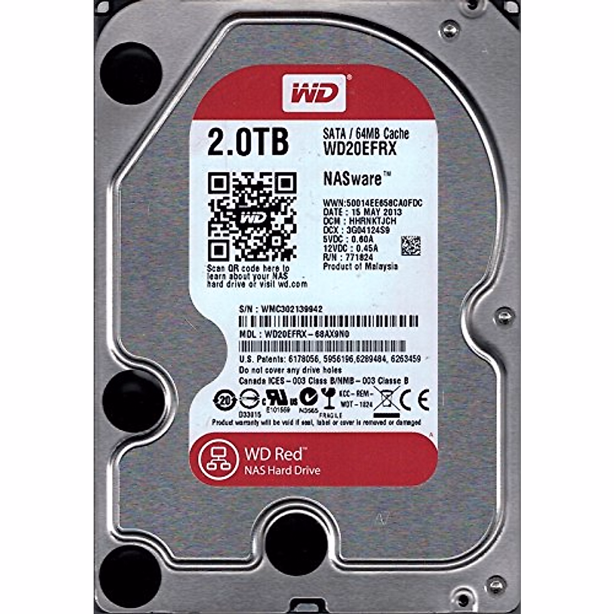 Western Digital WD20EFRX-68AX9N0 NAS DCM: HHRNKTJCH WMC30 2TB