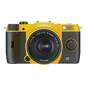 Pentax Q7 12.4MP Mirrorless Digital Camera with 02 Standard Zoom 5-15mm f2.8-4.5 and 06 Telephoto Zoom 15-45mm f2.8 Lenses (Yellow)